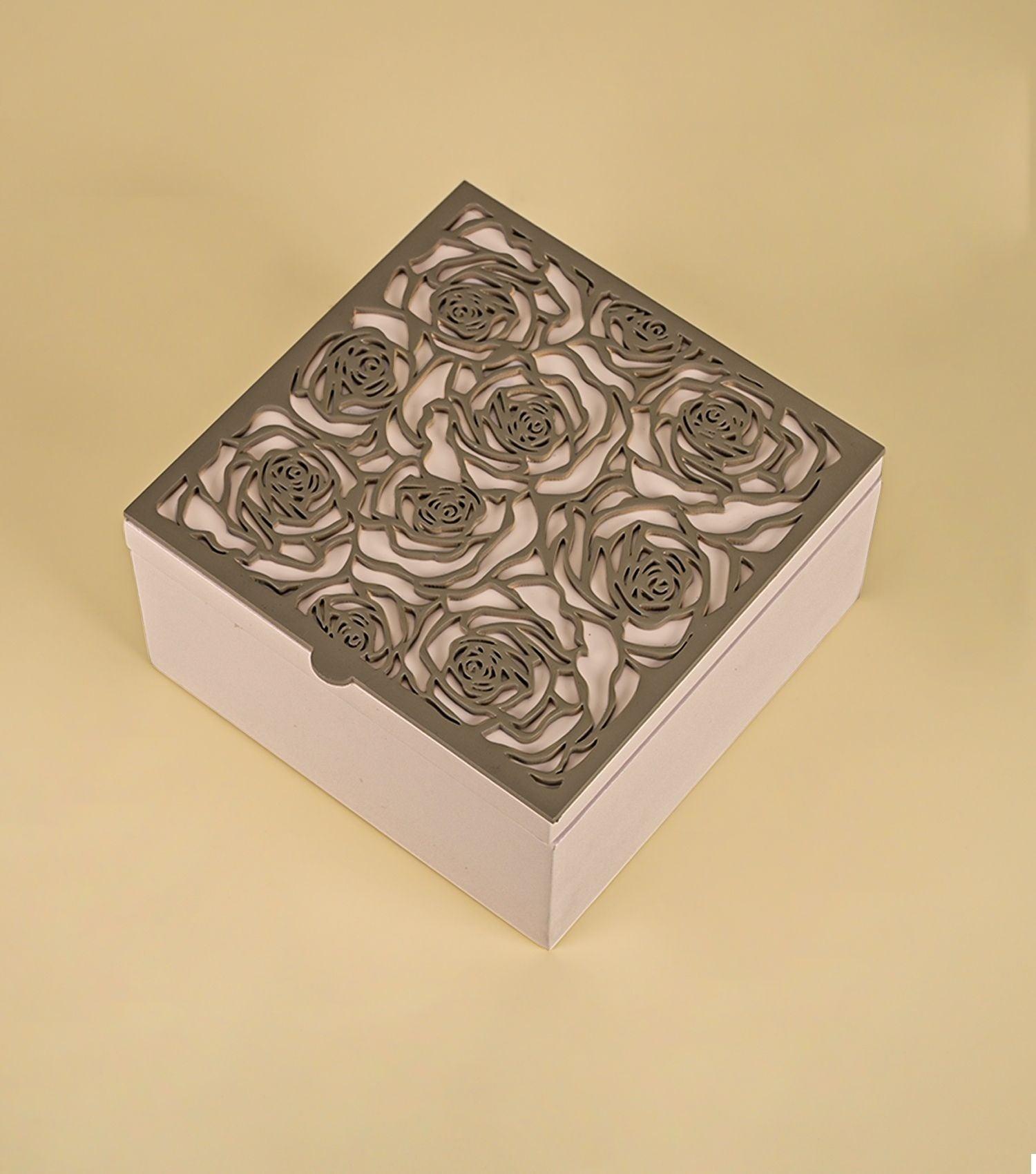 Rosette Box - Taupe